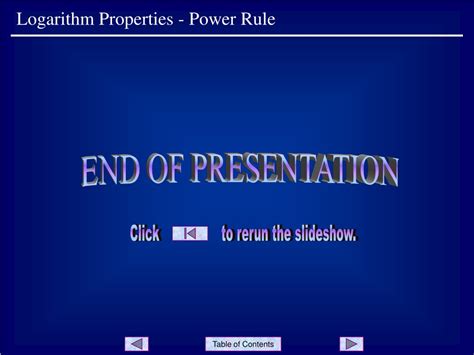 PPT Logarithm Power Rule Properties PowerPoint Presentation Free Download ID 9489729