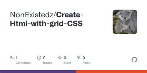 GitHub NonExistedz Create Html With Grid CSS