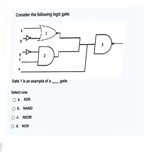 Solved Consider The Following Logic Gate Gate Is An Ex