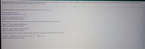 Solved Assume That Different Groups Of Couples Use A Chegg Com