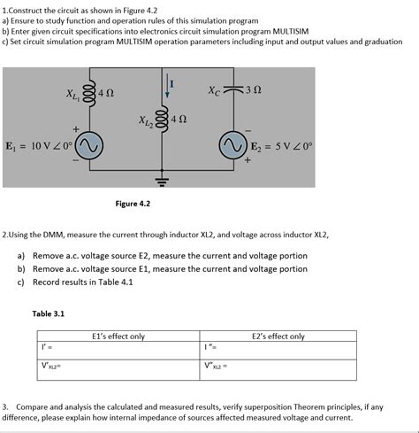 solved 1 construct the circuit as shown in figure 4 2 a