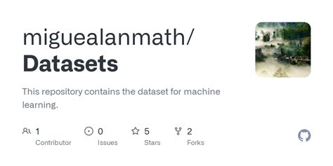 GitHub Miguealanmath Datasets This Repository Contains The Dataset For Machine Learning
