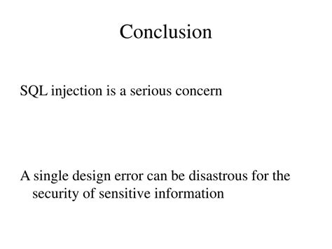 Ppt Sql Injection Powerpoint Presentation Free Download Id517791 Ppt Sql Injection Powerpoint Presentation Free Download Id517791