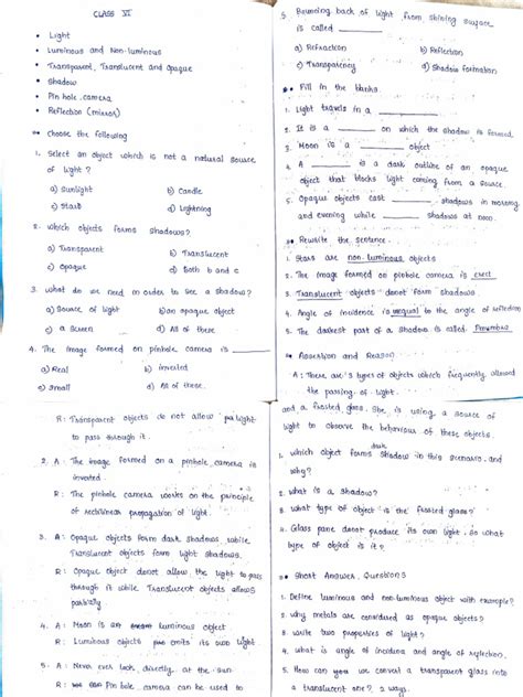 light shadow and reflection worksheet pdf shadow electrodynamics