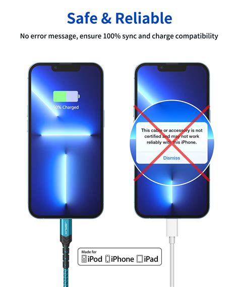 Usb C To Lightning Cable Ft Jsaux Apple Mfi Certified Iphone Charging Cable Usb C Iphone
