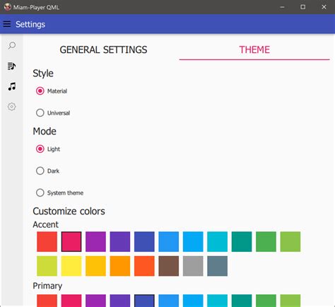 Qml How To Use Universal System Or Material System In Latest Qt 5 8 Stack Overflow