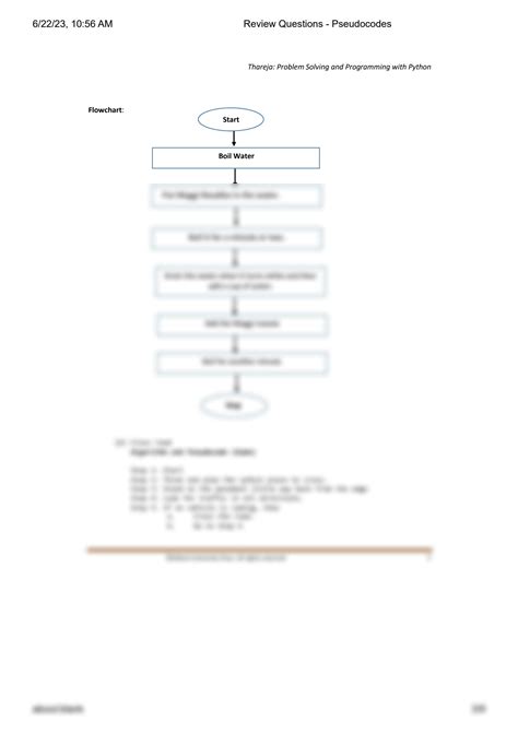 Solution Review Questions Pseudocodes Studypool