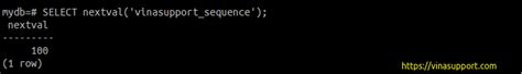 [postgresql] tạo và quản lý sequence vinasupport