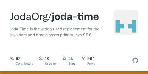 Github Jodaorgjoda Time Joda Time Is The Widely Used Replacement