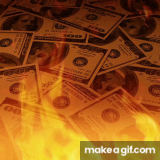 Burning Money Animated 