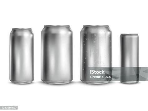 모형 음료 캔 라거 맥주 응축 방울이있는 알루미늄 실버 주석 템플릿 금속 슬림 병 알루미늄 팩의 물방울 깔끔한 벡터에 대한 사실적인 빈 캔을 모의 음료수 캔에 대한 스톡