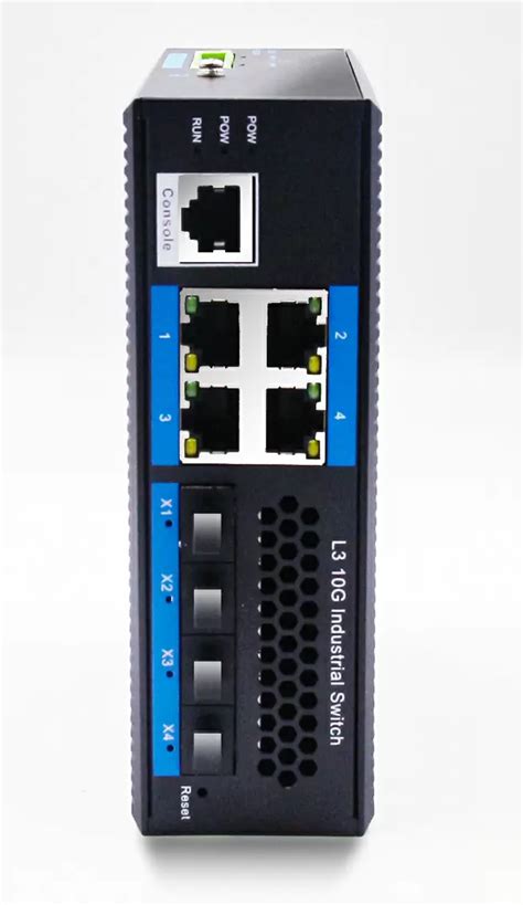 L3 Core Industrial Grade Ethernet Switch 4 Port Gigabit 4 Port Spf 4 Port Poe Output Ip40