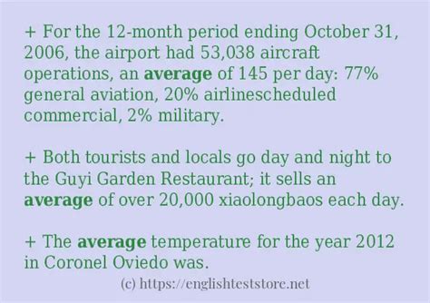 Some In Sentence Examples Of Average Englishteststore Blog
