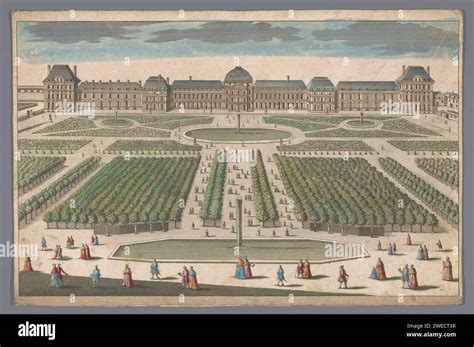 View Of The Palais Des Tuileries In Paris Seen From The Jardin Des