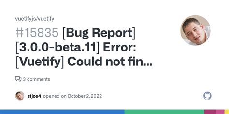 [bug report][3 0 0 beta 11] error [vuetify] could not find defaults