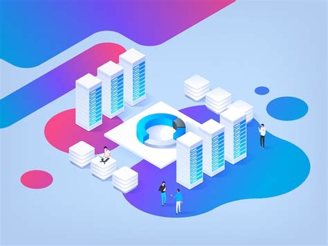 Premium Vector Abstract Isometric Illustration High Technology Data Center