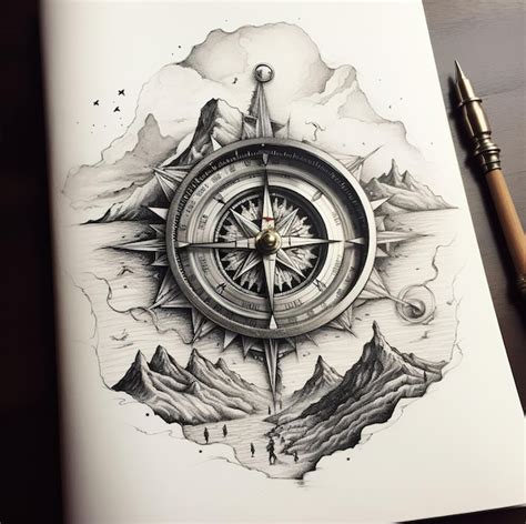 Premium Ai Image A Compass That Has The Word Compass On It
