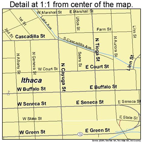 Ithaca New York Street Map 3638077