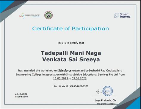 Sai Sreeya Tadepalli On Linkedin Salesforce Professionalgrowth Continuouslearning