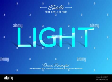 Light And Shadow Editable 3d Vector Text Style Effect On Gradient