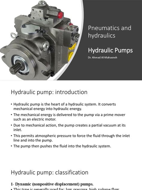 Lecture 20 Hydraulic Pumps Pdf Pump Gear