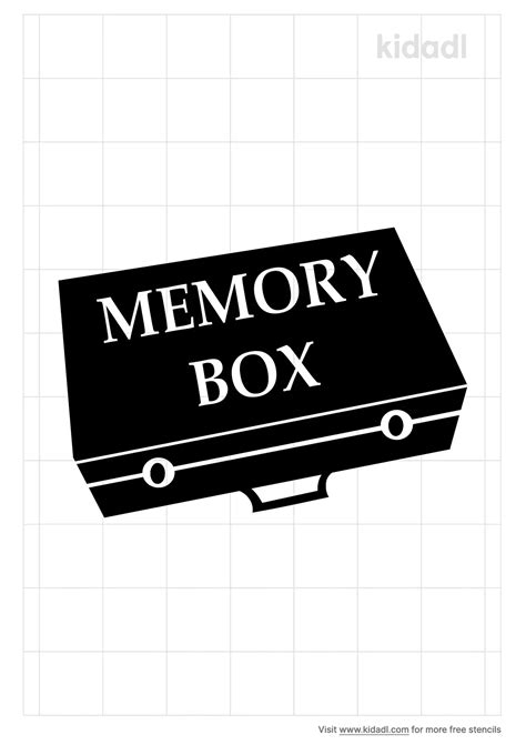 Free Memory Box Stencil Stencil Printables Kidadl
