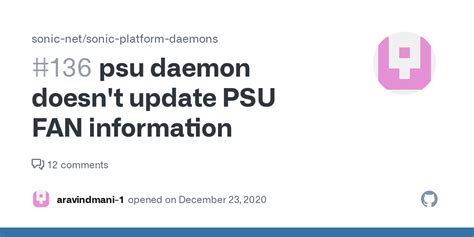 psu daemon doesn t update psu fan information · issue 136 · sonic net