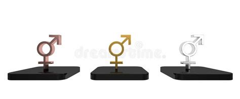 Colorful Gender Icon Isolated On White Background Symbols Of Men And