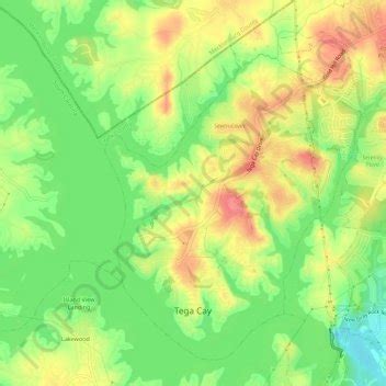 Tega Cay Topographic Map Elevation Terrain