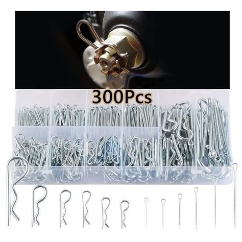 300pcs Spring Pin Snap Pin Hair Pin Cotter Pin R Clip Assortment Kit Shopee Malaysia
