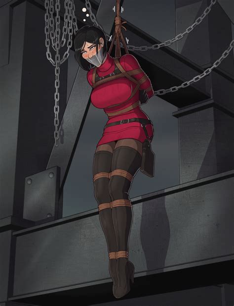 Rule 34 Ada Wong Arms Tied Behind Back Big Breasts Bondage Bondage