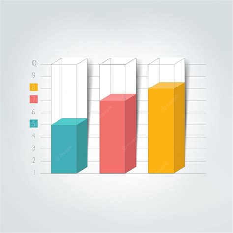 Premium Vector 3d Chart Graph Bar Infographic Element