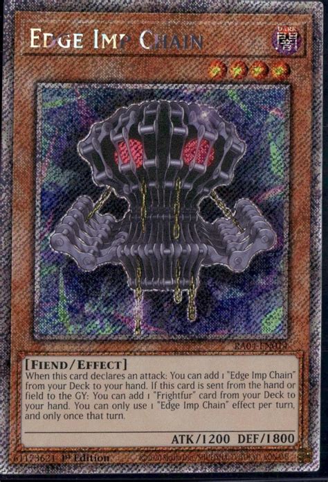 Edge Imp Chain [platinum Secret Rare] Ra04 En014 Prices Yugioh Quarter Century Stampede