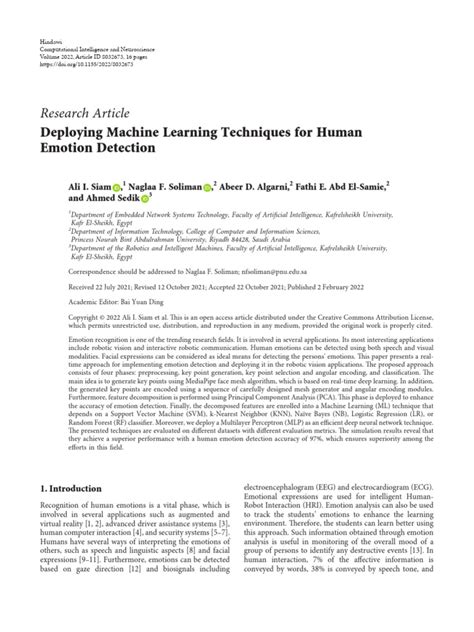 deploying machine learning techniques for human em pdf machine