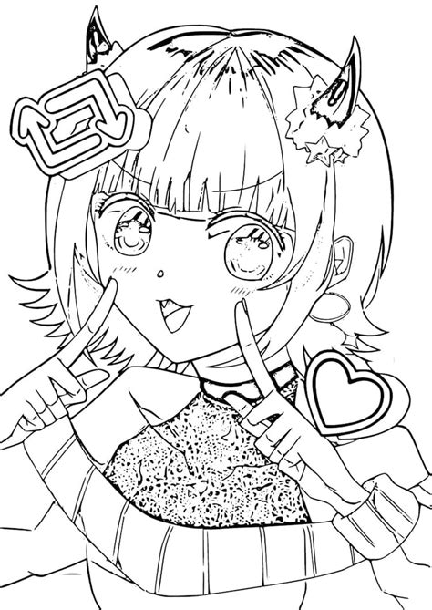 Coloriage Mem Cho dans Oshi No Ko télécharger et imprimer gratuit sur