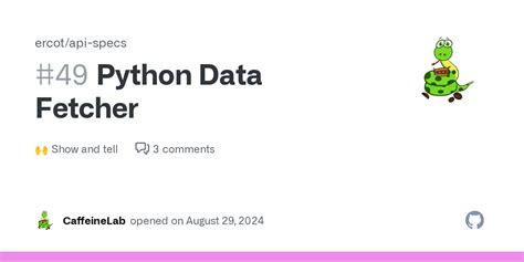 Python Data Fetcher Ercot Api Specs Discussion GitHub