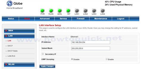 Globe Dsl Prolink Router Default Admin Password And Ip Address