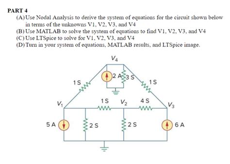 Solved PART A Use Nodal Analysis To Derive The System Of Chegg