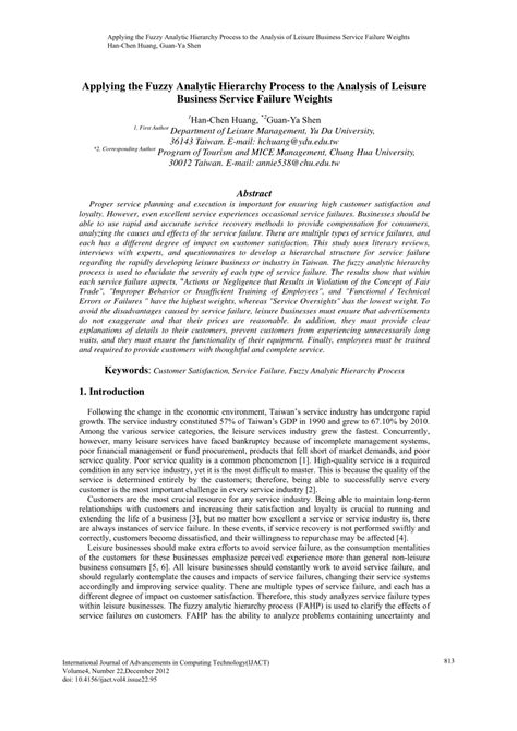 pdf applying the fuzzy analytic hierarchy process to the analysis of