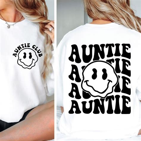 Retro Auntie Svg Png Auntie Svg Wavy Text Svg Groovy Svg Auntie Club Svg Aunt Svg Aunts