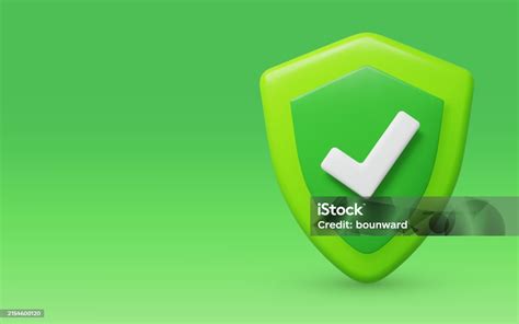 Green Shield Background Vector Stock Illustration Download Image Now Badge Check Mark