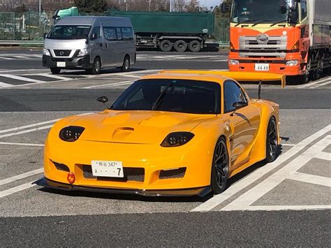 Takumi Sans Yellow Fd3s Mazda Rx 7 Widebody Custom Is One Of Japans
