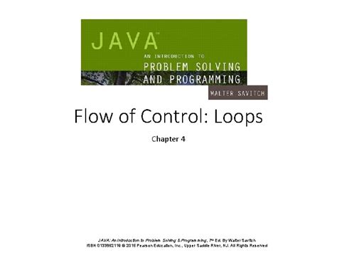 flow of control loops chapter 4 java an