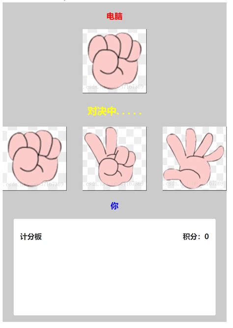 Vue写一个猜拳游戏vue猜拳游戏 Csdn博客