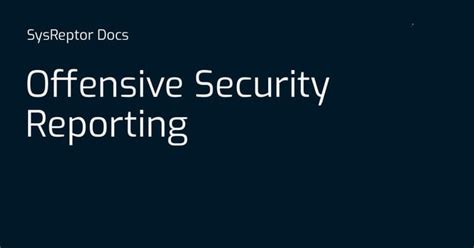New Oscp Reporting Tool Sysreptor Rredsec