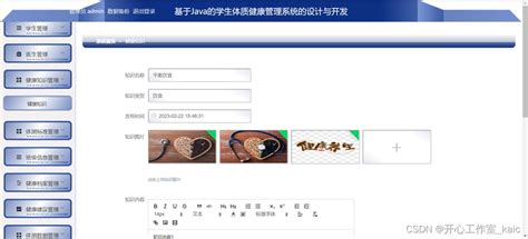 基于java的学生体质健康管理系统的设计与实现论文源码kaic大学生健康管理系统设计毕业论文 Csdn博客