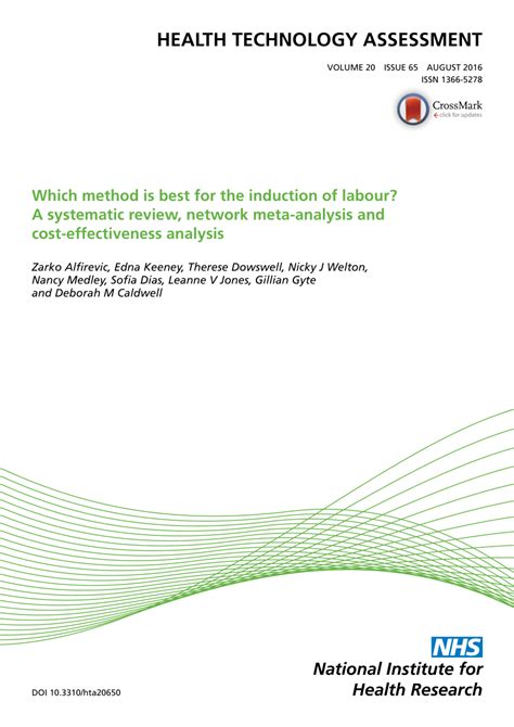 Pdf Which Method Is Best For The Induction Of Labour A Systematic Review Network Meta