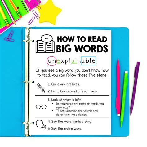 5 Step Process For Decoding Multisyllabic Words Stellar Teaching Co
