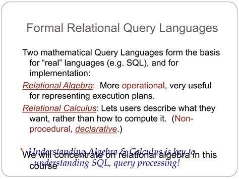 Relational Algebra Ppt