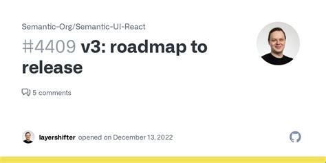 v3 roadmap to release · issue 4409 · semantic org semantic ui react
